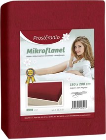 Bellatex Prostěradlo Mikroflanel Červená 90x200 cm