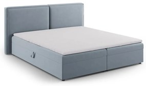 Světle modrá boxspring postel s úložným prostorem 180x200 cm Arendal – Cosmopolitan Design