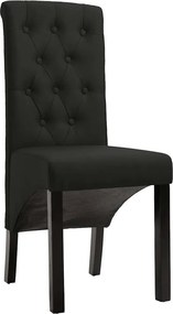 Jídelní židle 2 ks černé textil 248991