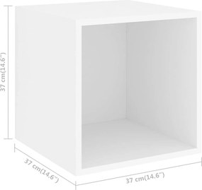 4dílná sada TV skříněk bílá dřevotříska 3079772