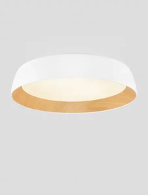 LED stmívatelné bílo-dřevěné moderní stropní svítidlo Sigi 2