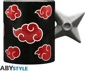 Hrnek 3D Naruto Shippuden - Shuriken Akatsuki 460 ml Vícebarevná