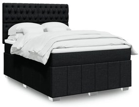 Box spring postel s matrací černá 140x200 cm textil 3291700