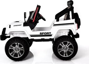 LEAN CARS Elektrické autíčko Jeep S2388 bílé 4x45W