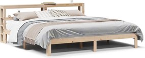Rám postele s čelem 200 x 200 cm masivní borové dřevo 3306055