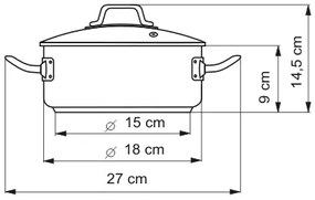 KOLIMAX - české nerezové nádobí Rendlík s poklicí KOLIMAX PROFESSIONAL 18 cm, 2,0 l