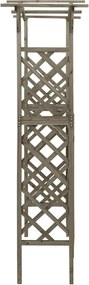 Pergola s brankou 116 x 40 x 204 cm šedá masivní jedle 316393