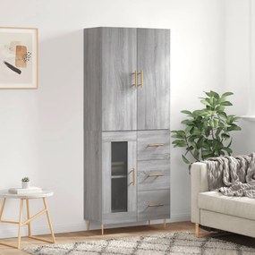 Skříň highboard šedá sonoma 69,5 x 34 x 180 cm kompozitní dřevo