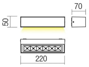 Redo 90247 nástěnné LED svítidlo Aroos pískově bílé, 6,5W, 3000K, 22cm