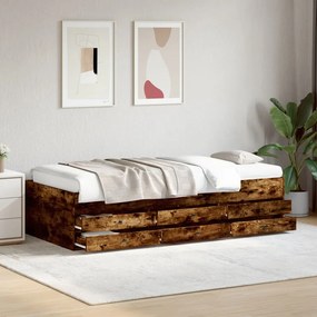 Válenda se zásuvkami bez matrace kouřový dub 75 x 190 cm 3280892