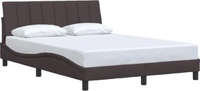 Rám postele bez matrace Hanko tmavě hnědý 140 x 190 cm textil 3310387