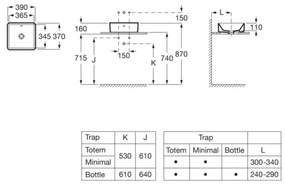 Roca A3270ML000 - Umyvadlo na desku GAP 39x37 cm keramika/bílá