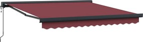 Automatická zatahovací markýza burgundská 300 x 250 cm 3215328
