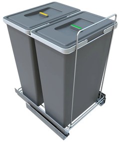 Plastový odpadkový koš na tříděný odpad/vestavěný 35 + 35 l Ecofil - Elletipi