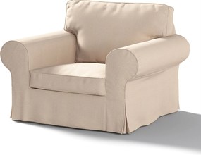 Potah na křeslo IKEA Ektorp barva béžová látka pletený vzor