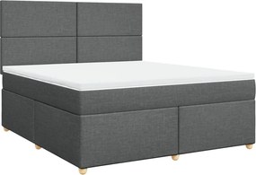 Box spring postel s matrací tmavě šedá 180x200 cm textil 3291353