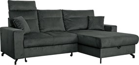 XXXLutz ROHOVÁ SEDAČKA, textil, šedá Livetastic - Sedací soupravy - 002703007403