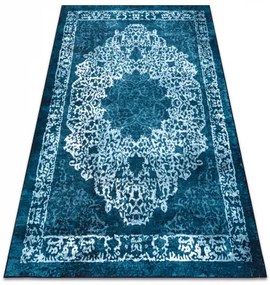Kusový koberec ANTIKA 123 Vhodný k praní klasický moderní modrý Rozměr: 80x150 cm