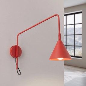 Sollux Lighting Nástěnné svítidlo NOX 1 červené s vypínačem