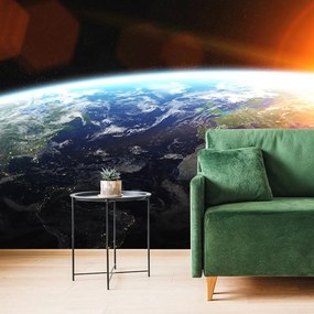 Fototapeta pohled na planetu z vesmíru - 450x300 cm