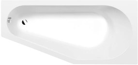Polysan TIGRA R asymetrická vana 170 x 80 x 46cm bílá mat 90611.11