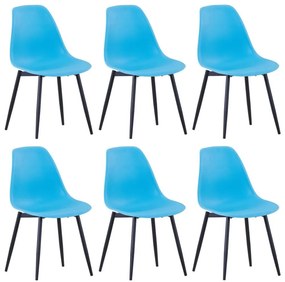 Petromila Jídelní židle 6 ks modré PP