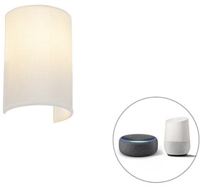 Chytré nástěnné svítidlo bílé včetně Wifi A60 - Simple Drum Jute