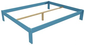 Manželská postel VMK004A masiv borovice (Barva dřeva: barva modrá, Rozměr: 200 x 200 cm)