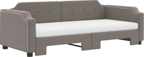 Válenda s přistýlkou a matracemi taupe 100 x 200 cm textil 3197660