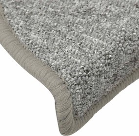Schodové rohože 30 ks 56 x 17 x 3 cm světle šedé, půlkulaté 3365746