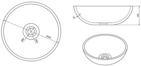 Sapho, PRIORI keramické umyvadlo, průměr 42cm, zelená, PI013