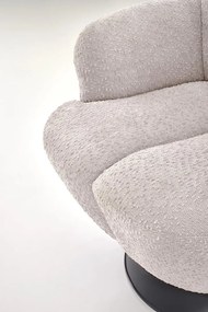 Relaxační otočné křeslo FRESH — kov, látka, béžová