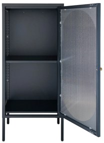 Černá prosklená vitrína Armalav, 35x50x110 cm