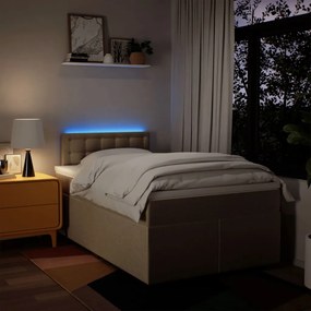 Box spring postel s matrací krémová 120x190 cm textil 3288146