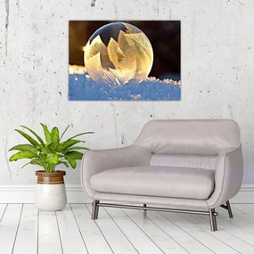 Skleněný obraz zamrzlé bubliny (70x50 cm)