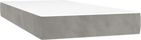 Box spring postel s matrací a LED světle šedá 120x190 cm samet 3270177