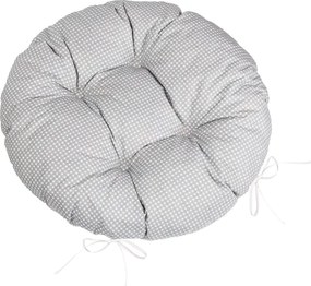 Bellatex Sedák Adéla prošívaný kulatý průměr 40 cm Kostička Šedá,Bílá