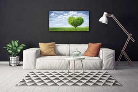 Obraz na plátně Strom Srdce Příroda 125x50 cm