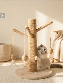 Sinsay - Škrabadlo pro kočky s hračkami - béžová