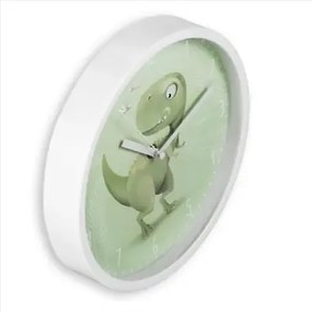 Hama Cebu / dětské nástěnné hodiny s dinosaurem / průměr 25 cm / tichý