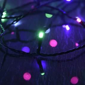Světelný LED řetěz se 600 LED diodami pastelový barevný 60m PVC