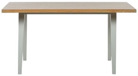 Jídelní stůl 150 x 90 cm světlé dřevo se šedou LENISTER Beliani