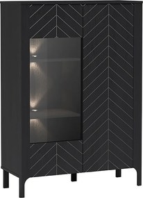 Vitrína MALUMI MM-3 | s policemi | 103 cm | černá