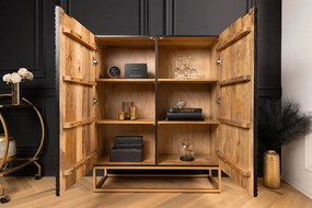 Designová vysoká komoda Talitha 120 cm černá / bílá