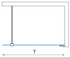 Roth Bezrámová sprchová zástěna MI TWE - bez vaničky Varianta: šířka: 140 cm - (MI TWE 140200 NPE), Barva profilů a typ výplně: profily: černá (elox), výplň: transparent