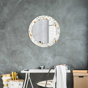 Kulaté dekorativní zrcadlo na zeď Polní květiny fi 60 cm