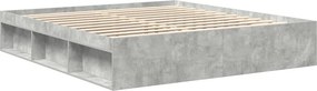 Rám postele betonově šedý 180 x 200 cm Super King Size 3203883