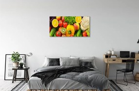 Obrazy na plátně Květák okurka Kiwi 140x70 cm