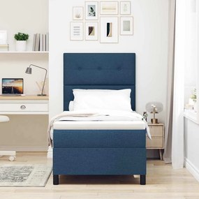 Postel s boxspringem s čelo Modrá 80 x 200 cm textil 3339349