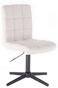 LuxuryForm Židle TOLEDO na černém kříži - bílá
